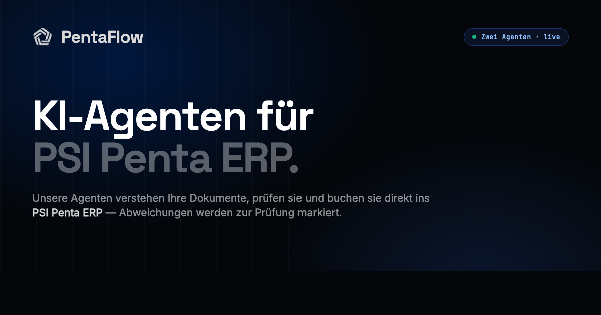PentaFlow AI — KI-Agenten für PSIpenta ERP